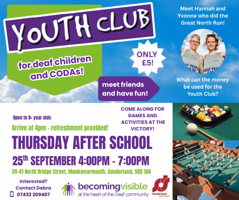 Deaf Youth Club - Becoming Visible at the heart of the Deaf Community